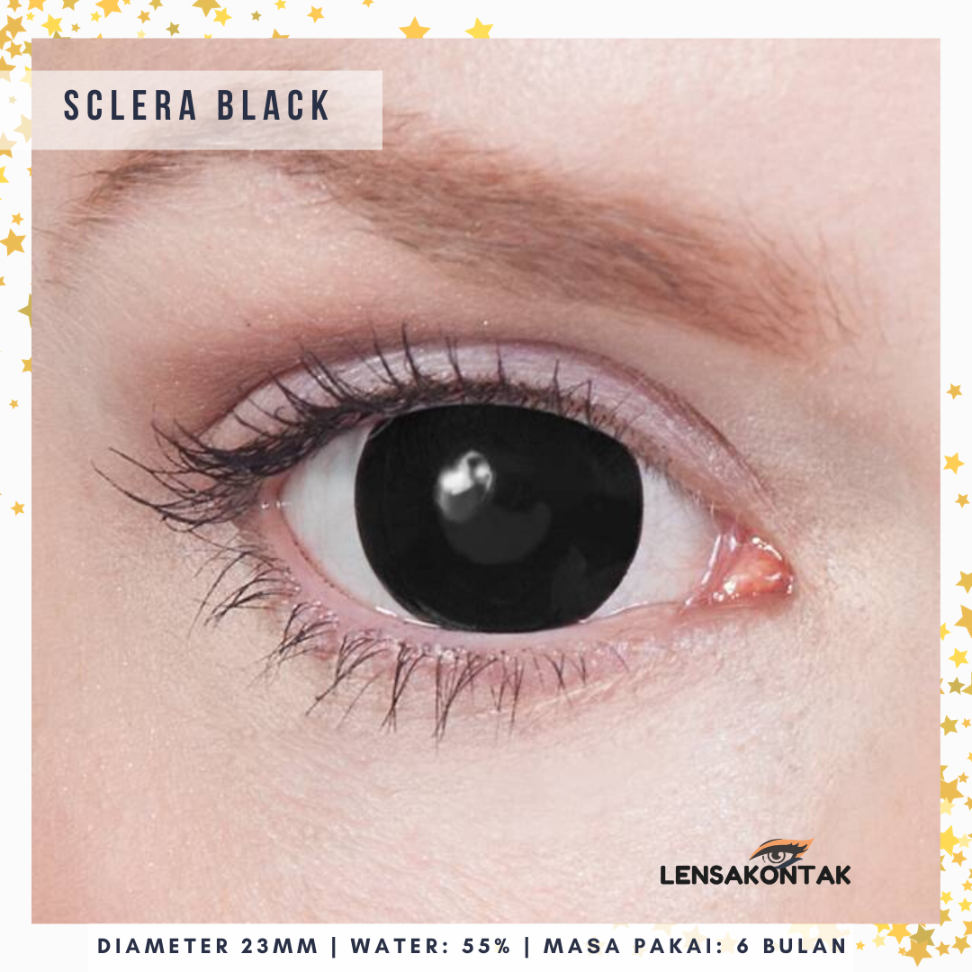 [COD] Softlens Sclera Big Eye Black / Hitam ( Lensa Kontak / Lensa Mata ...