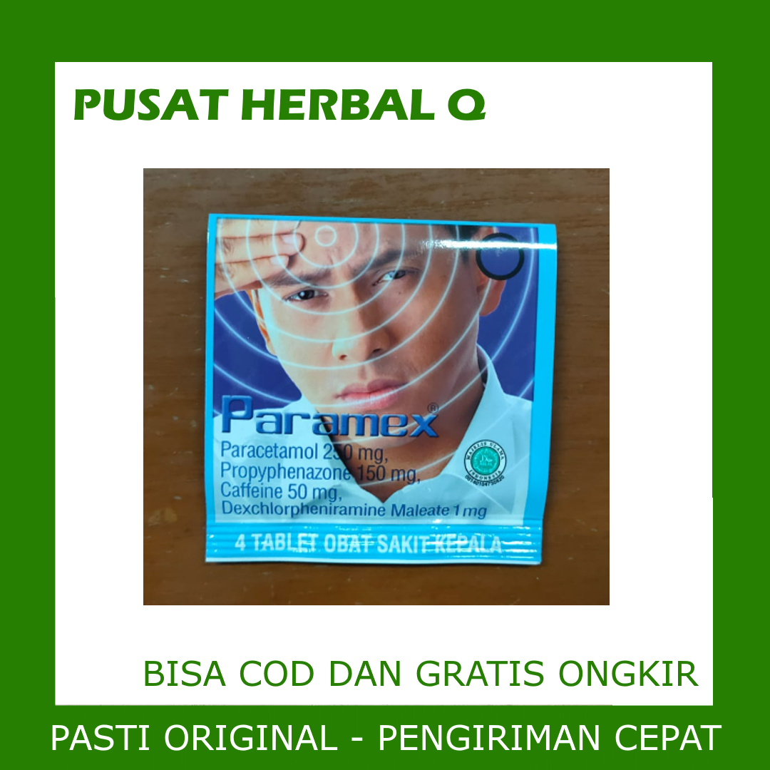PARAMEX STRIP ISI 4 UNTUK SAKIT KEPALA DEMAM PARACETAMOL Paramex Flu ...