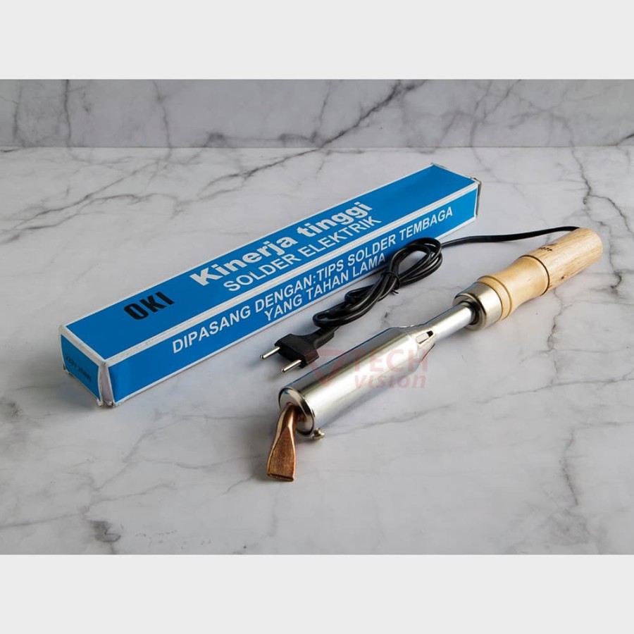 Solder Listrik 200W Gagang Kayu 200 Watt Soldering Iron Alat Patri ...