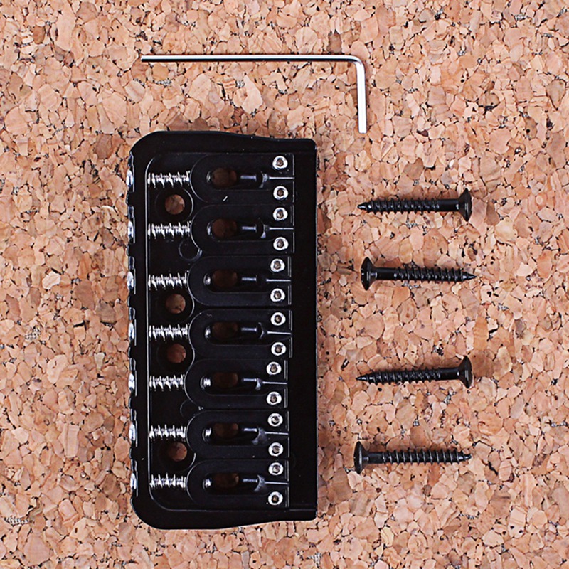 7 String Saddle Bridge for Electric Guitar Bass/Strings Through Body ...