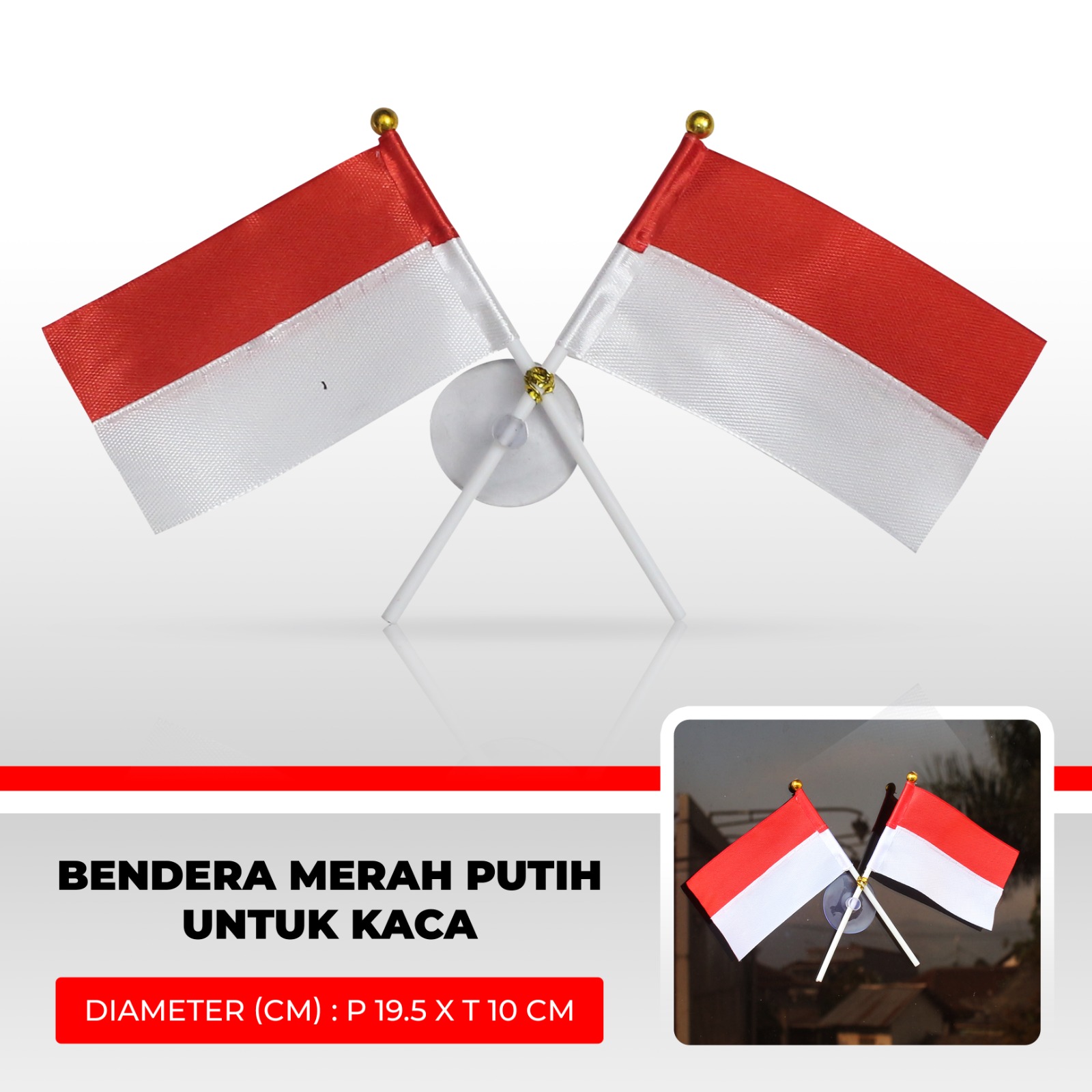 BENDERA INDONESIA | Bendera motor | Bendera mobil | Bendera tempel kaca ...