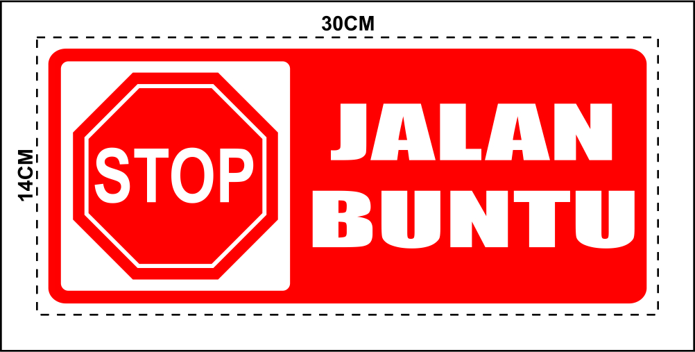 STIKER TULISAN / LOGO RAMBU STOP JALAN BUNTU | STICKER TULISAN / LOGO ...