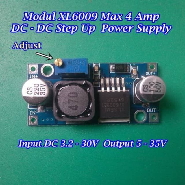 Modul DC penaik tegangan (step up) XL 6009 | Lazada Indonesia
