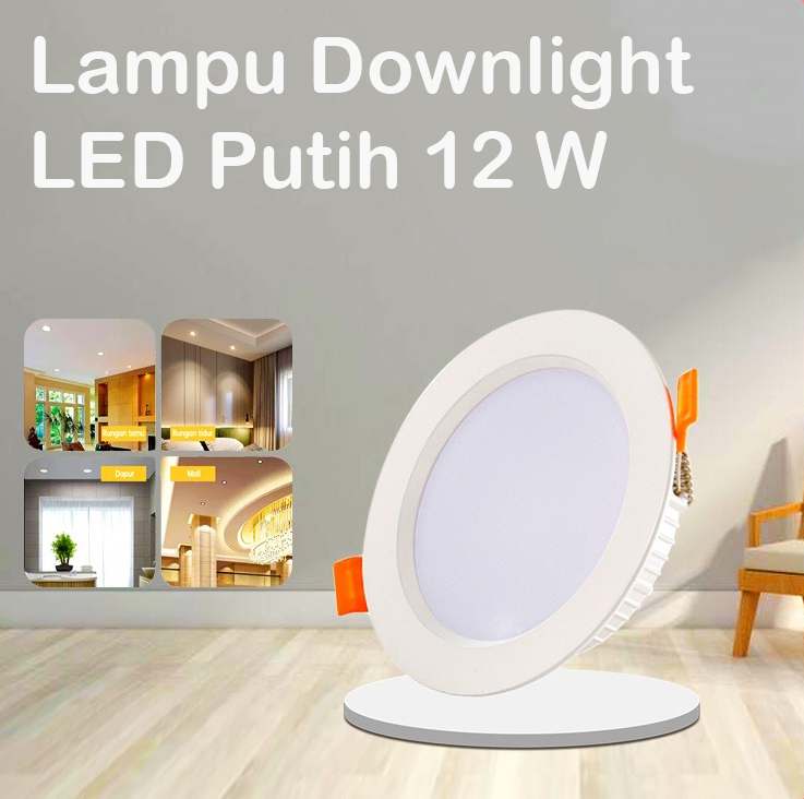 Lampu Downlight LED Panel 12W PUTIH Tipis Bulat Inbow | Lazada Indonesia