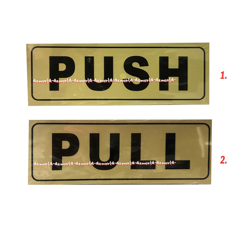 Sign Board Sticker Push Pull Sign Stiker Tanda Buka Pintu Dorong Tarik ...
