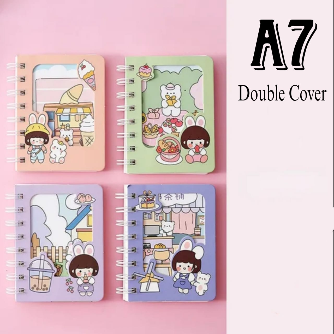 K9S - Notebook Ring A7 Dobel Cover Buku Catatan Karakter Note Book Ring ...