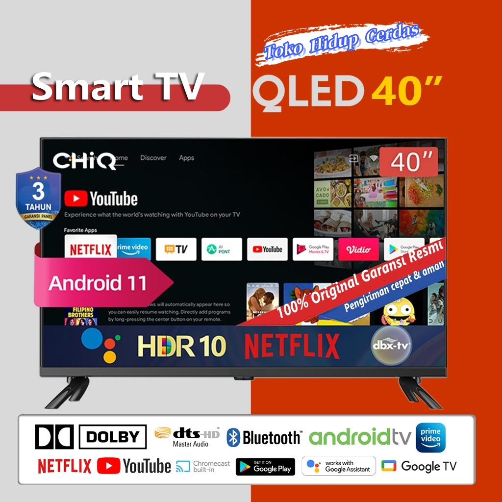 Smart TV 32 inch FHD Google TV Dolby Audio Google Play/ Netflix/ Youtube Android 11 New Bezel ...