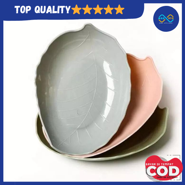 Piring Snack Dan Buah Motif Daun Peralatan Makan / Piring Makan ...