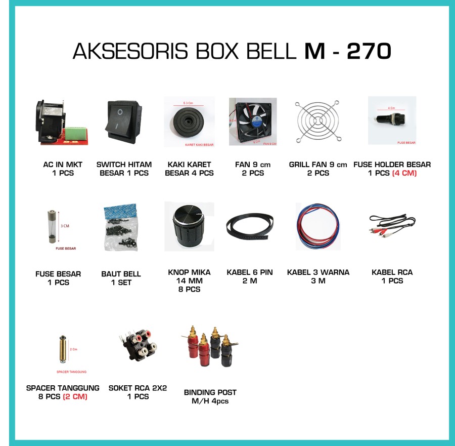 BOX POWER AMPLIFIER M270 BELL PLUS AKSESORIS | Lazada Indonesia