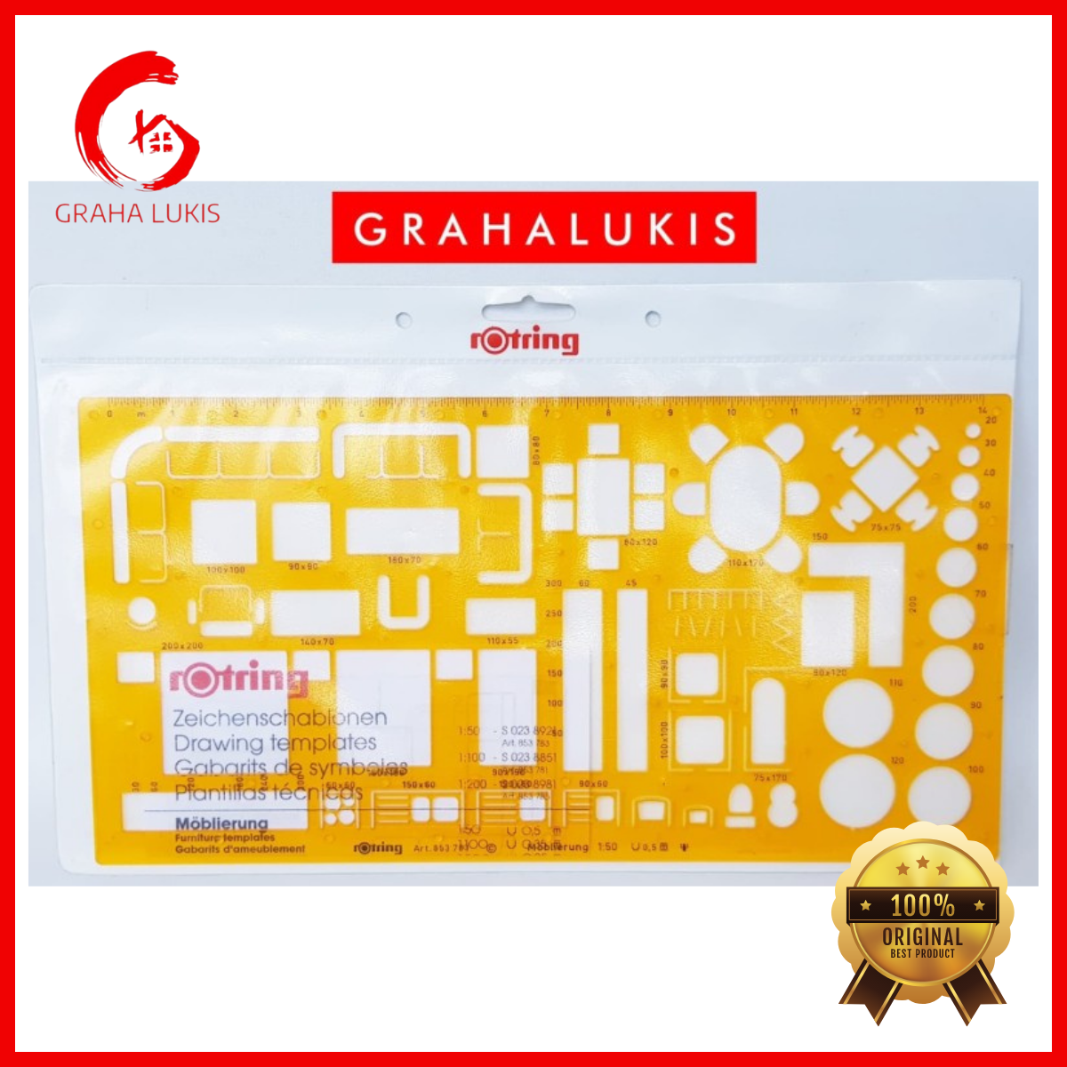 ROTRING FURNITURE TEMPLATE 1:50 | Lazada Indonesia