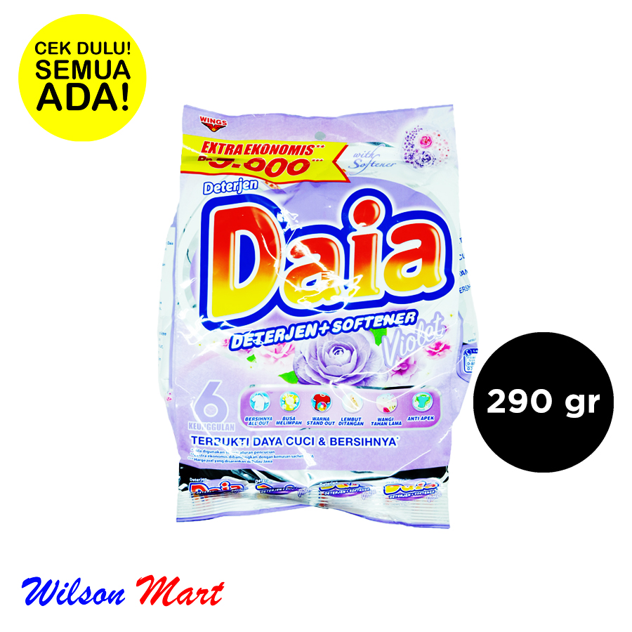 DAIA DETERJEN DETERGENT DAN SOFTENER VIOLET PASSION 280 GRAM | Lazada Indonesia