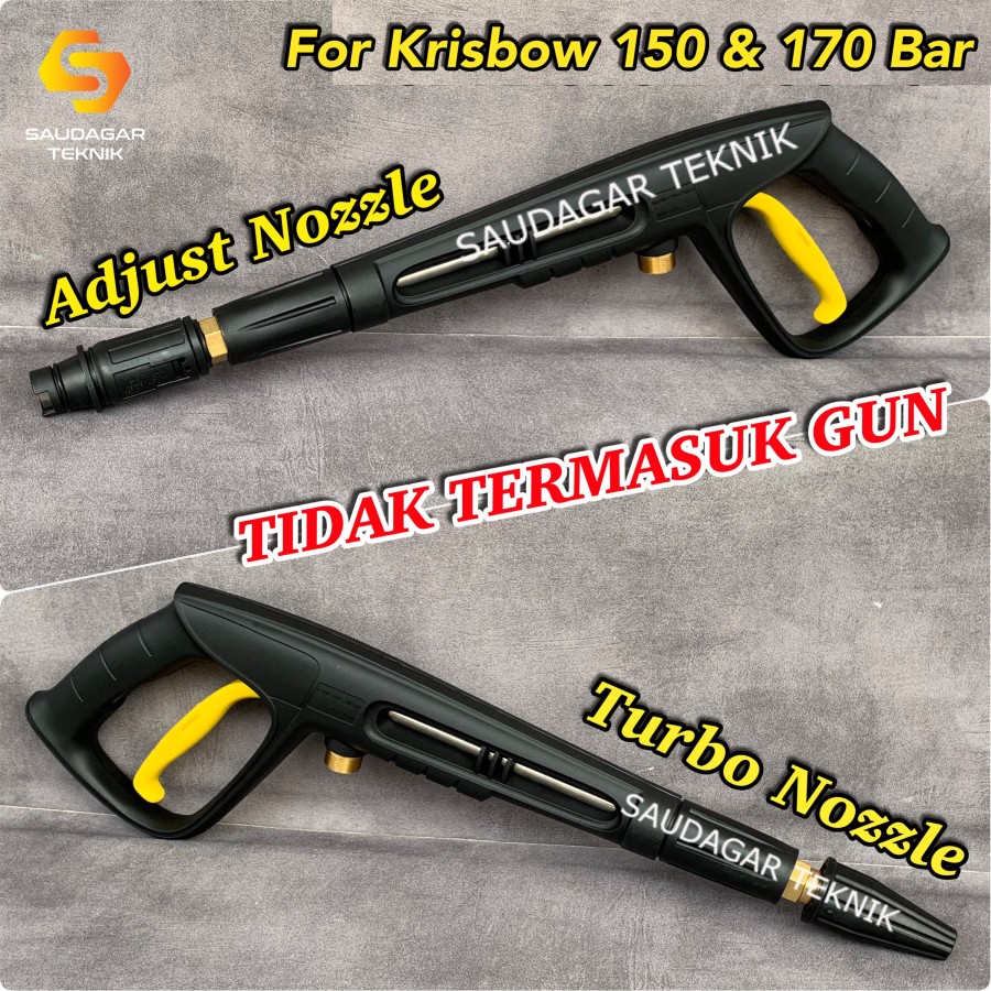 Nozzle Spray Gun Jet Cleaner Krisbow 150 170 Bar High Pressure | Lazada ...