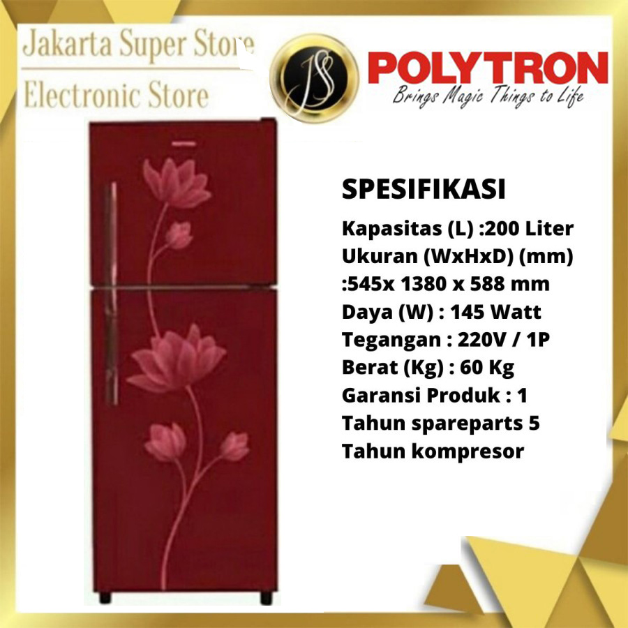 KULKAS POLYTRON PRB-219 / 2 PINTU NOFROST | Lazada Indonesia