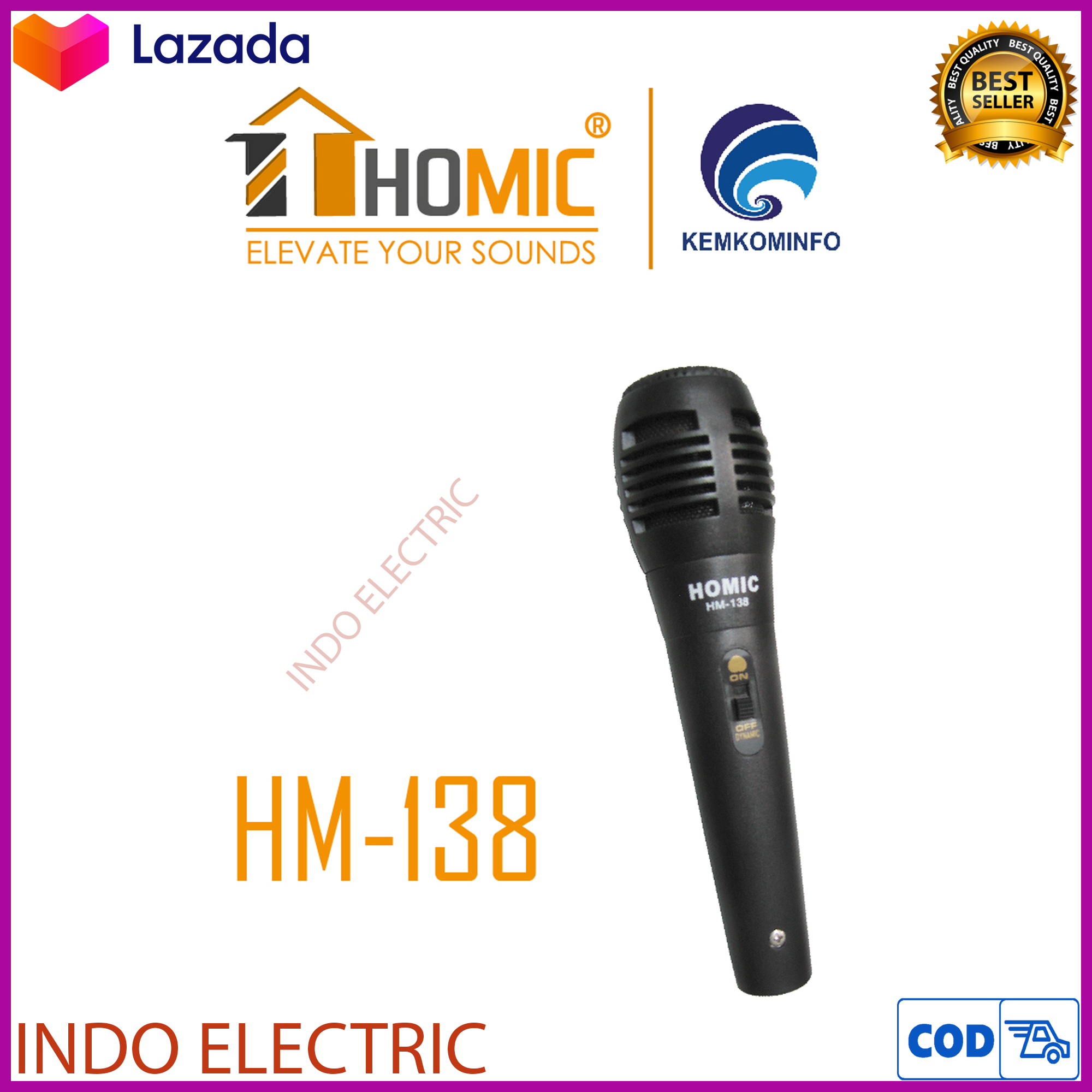 Mic / Microfon / Microphone Homic HM-138 Sistem Kabel Original 4.6 | Lazada Indonesia