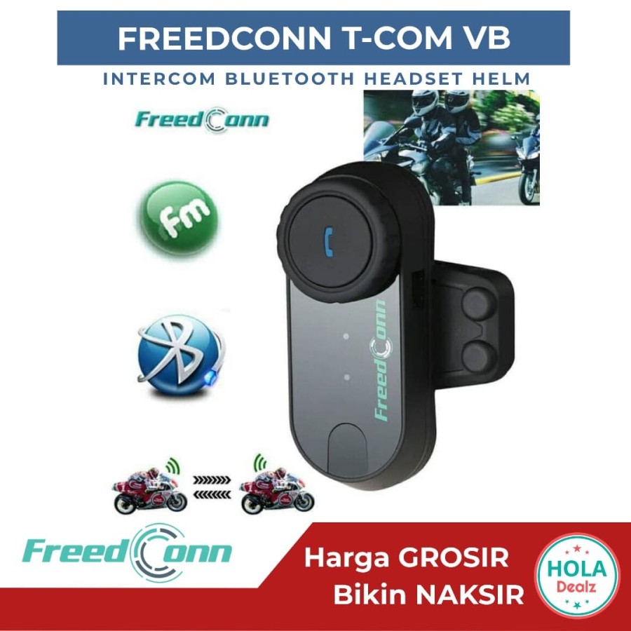 FREEDCONN TCOM VB INTERCOM BLUETOOTH HELM T-COM VB T COM 800M ORIGINAL ...