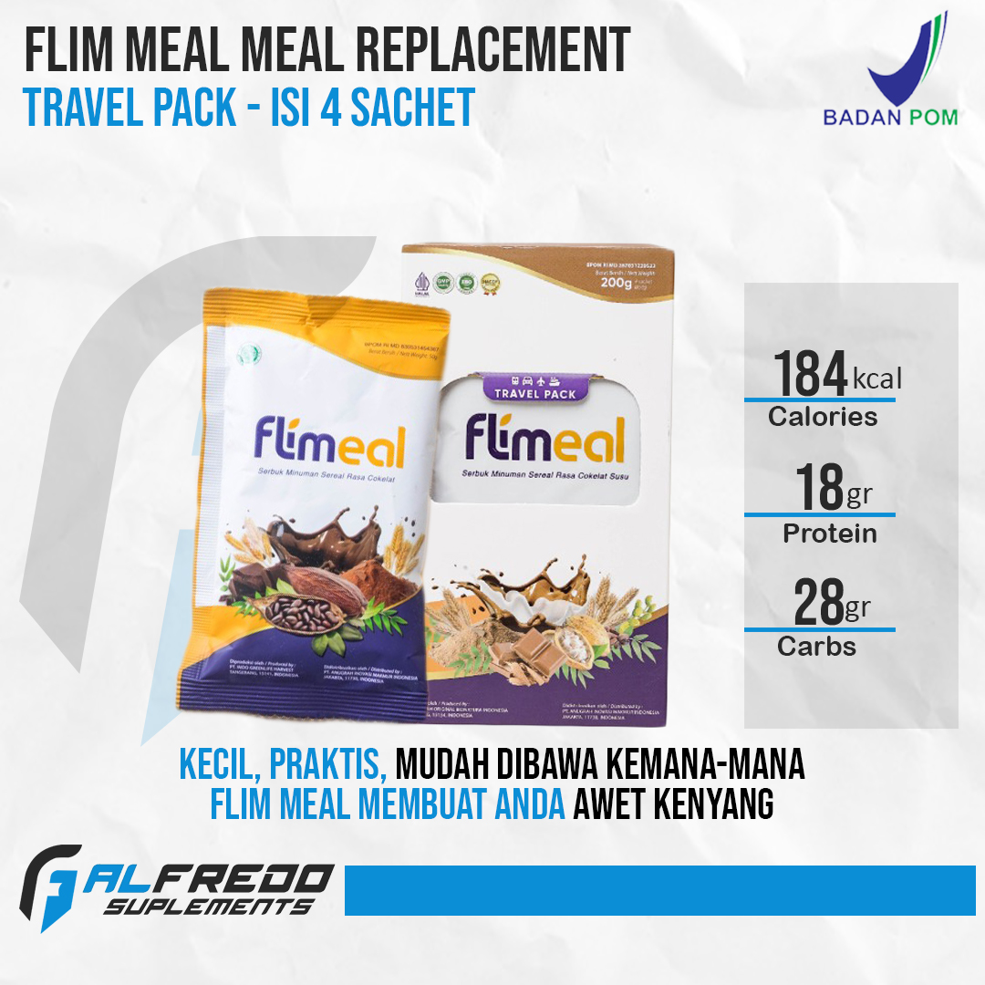 Flimeal Meal Replacement 4 Sachet Travel Size By Flimty Flim Meal ...