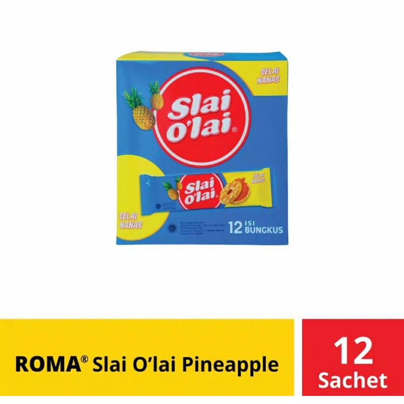 Roma Slai Olai Box Pineapple Nanas Isi 10 Sachet Pcs 10Pcs | Lazada ...