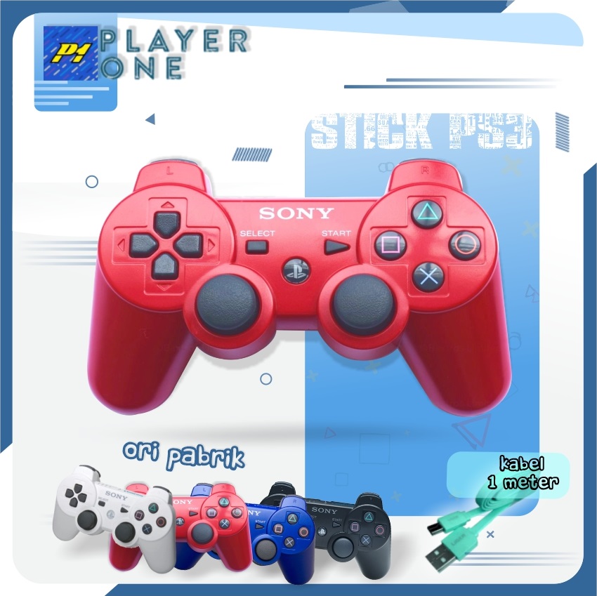 Stik Stick PS3 Wireless + Kabel CAS / Stik Sony OP Dualshock Getar ...