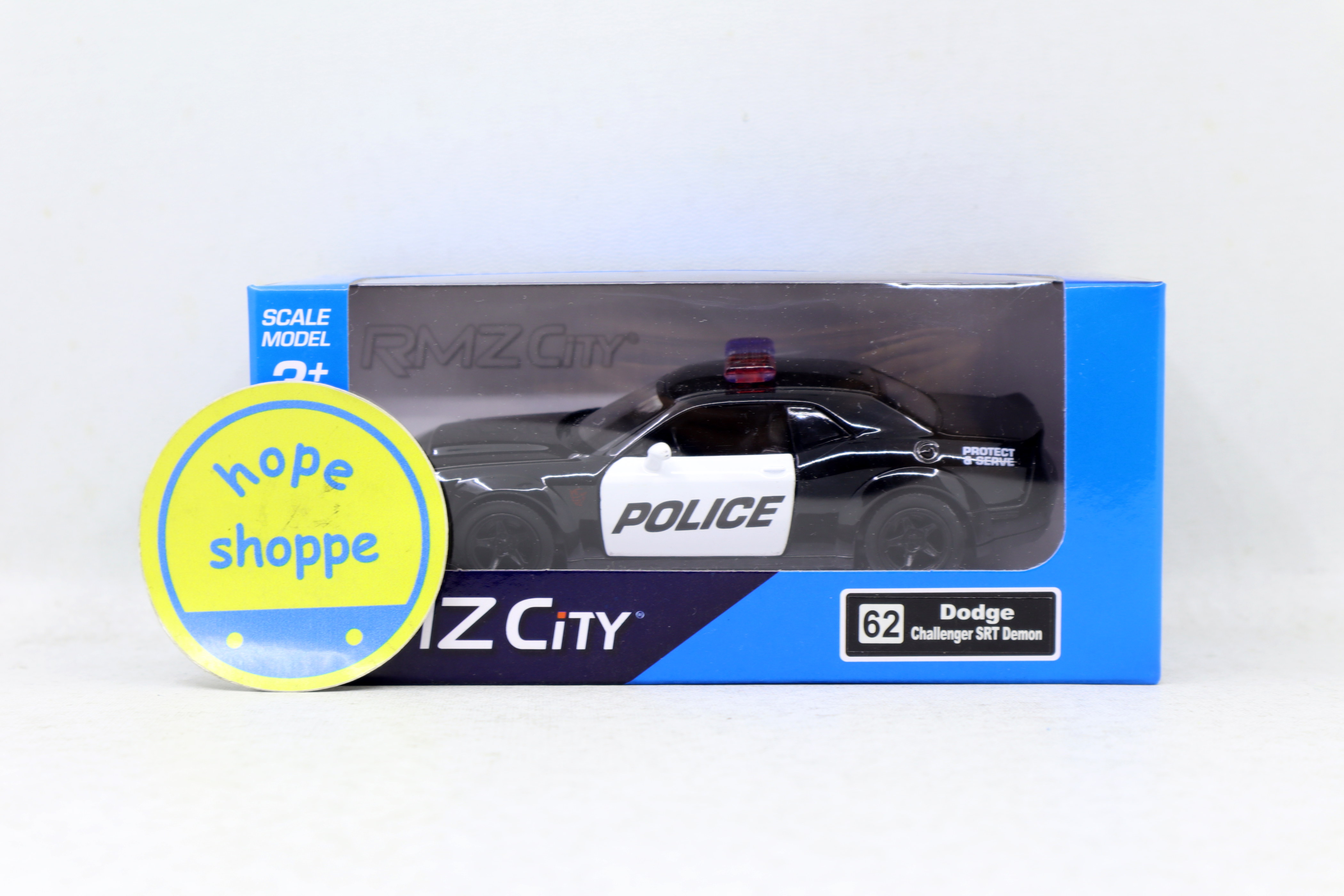 Diecast RMZ City Dodge Challenger SRT Demon Police Car no 62 Skala 32 ...