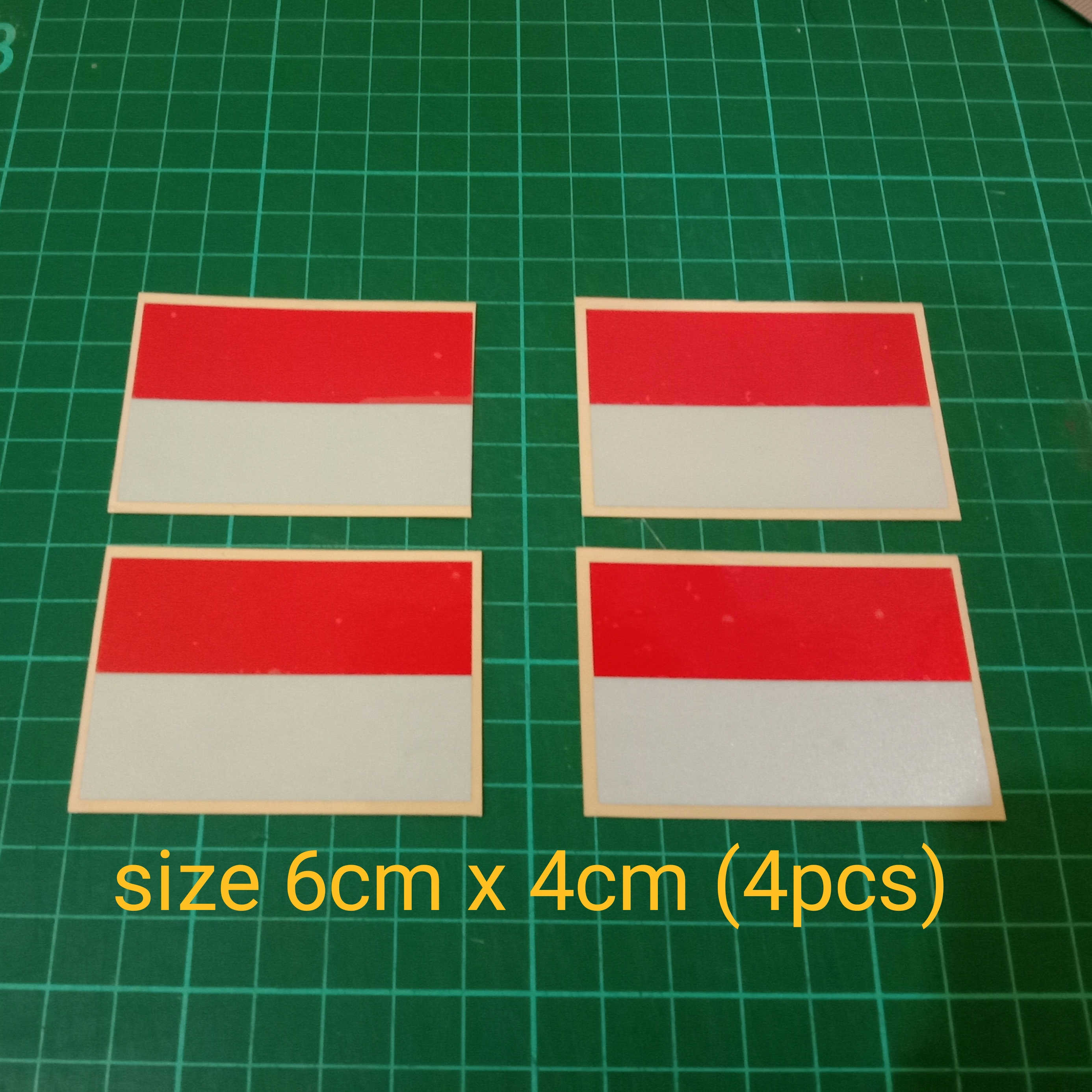 Cutting Sticker Bendera Indonesia 6x4cm (4pcs) | Lazada Indonesia