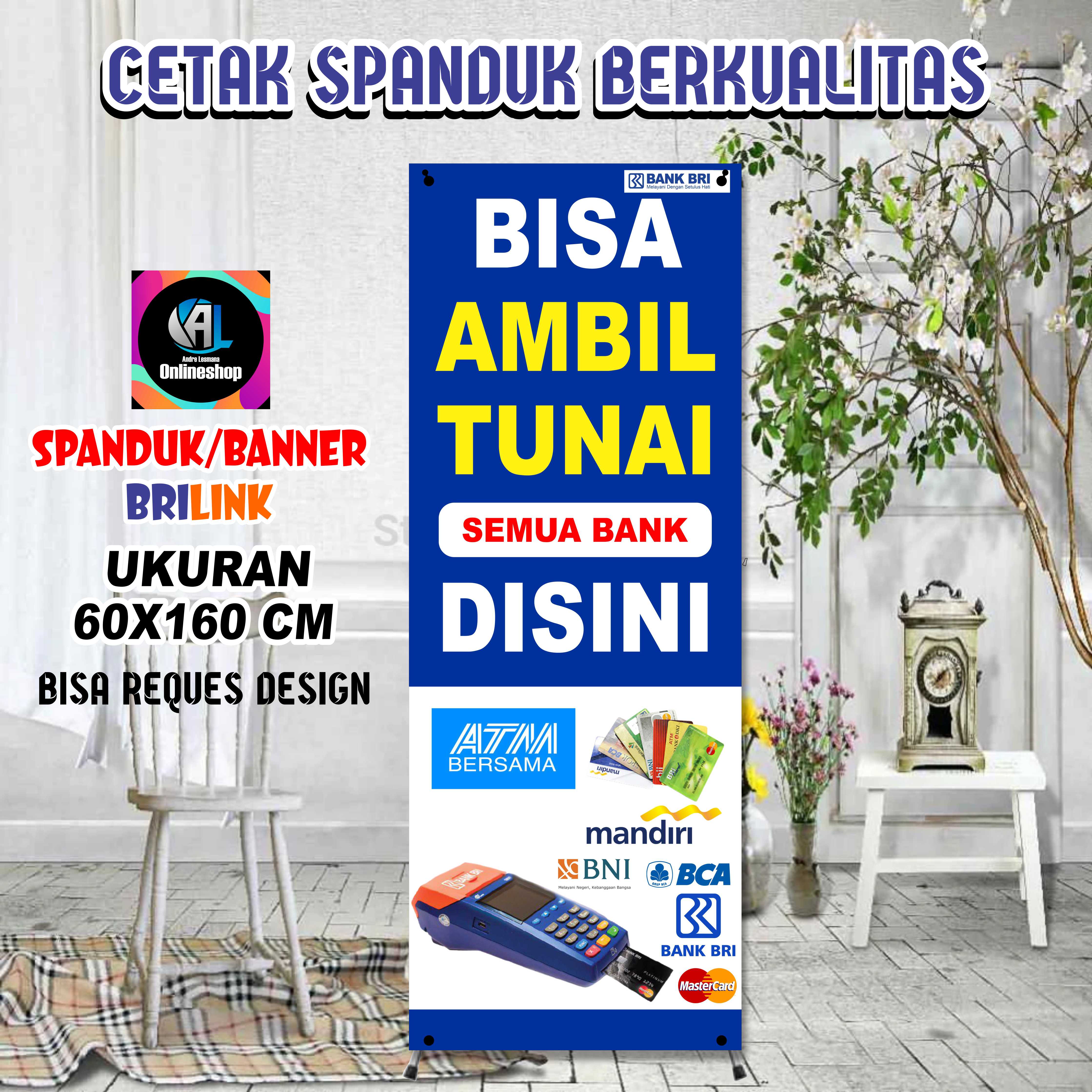 Spanduk, Banner Berdiri, Agen BRILink (Model C) | Lazada Indonesia