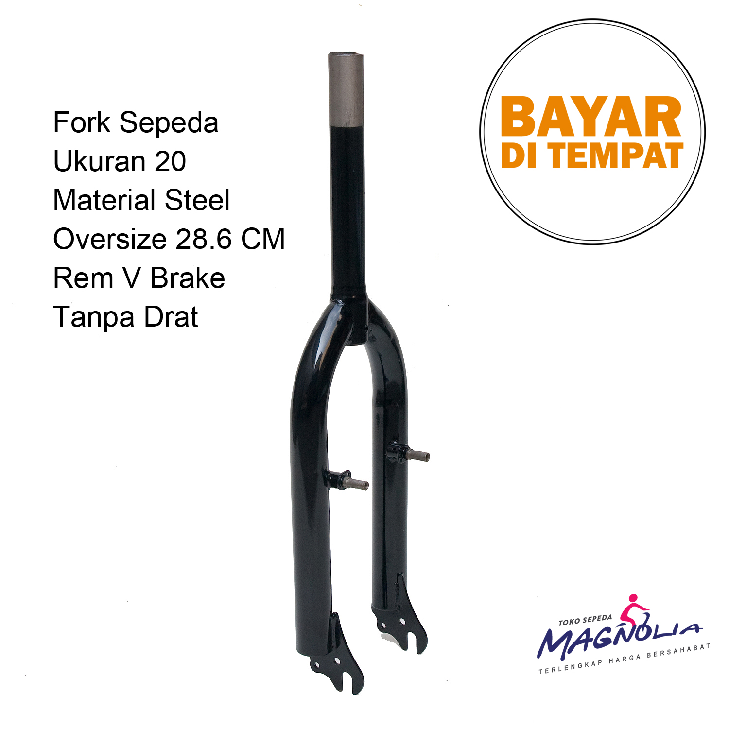 Fork Sepeda Garpu Sepeda BMX 20 Steel Tanpa Drat Oversize | Lazada ...