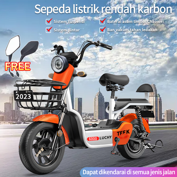 SEPEDA LISTRIK JF NEP001R LCD DISPLAY DAN DINAMO 500 WATT | Lazada ...