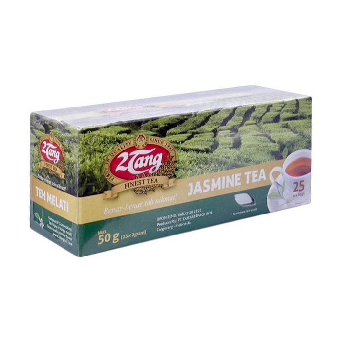Teh 2 Tang Celup Teh Premium Jasmine Vanilla Black Green Tea 50 gr 25 ...