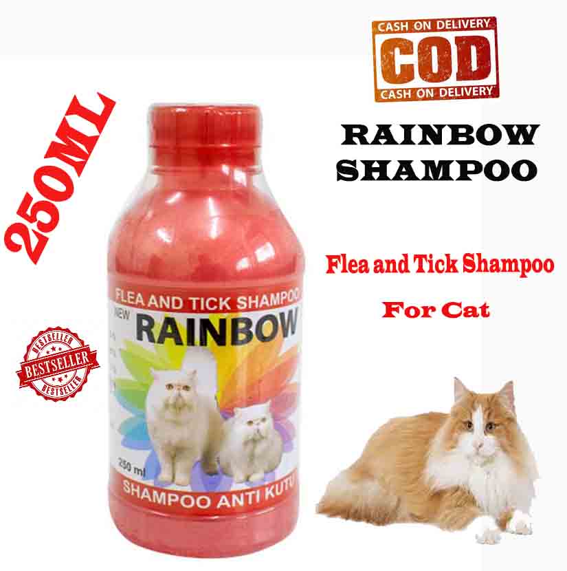 Shampoo Anti Kutu Kucing Flea and Tick Shampoo - Sampo kucing RAINBOW ...