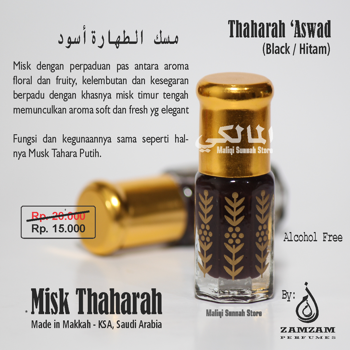 Misk Thaharah Hitam / Misk Aswad isi 3ml Original | Lazada Indonesia