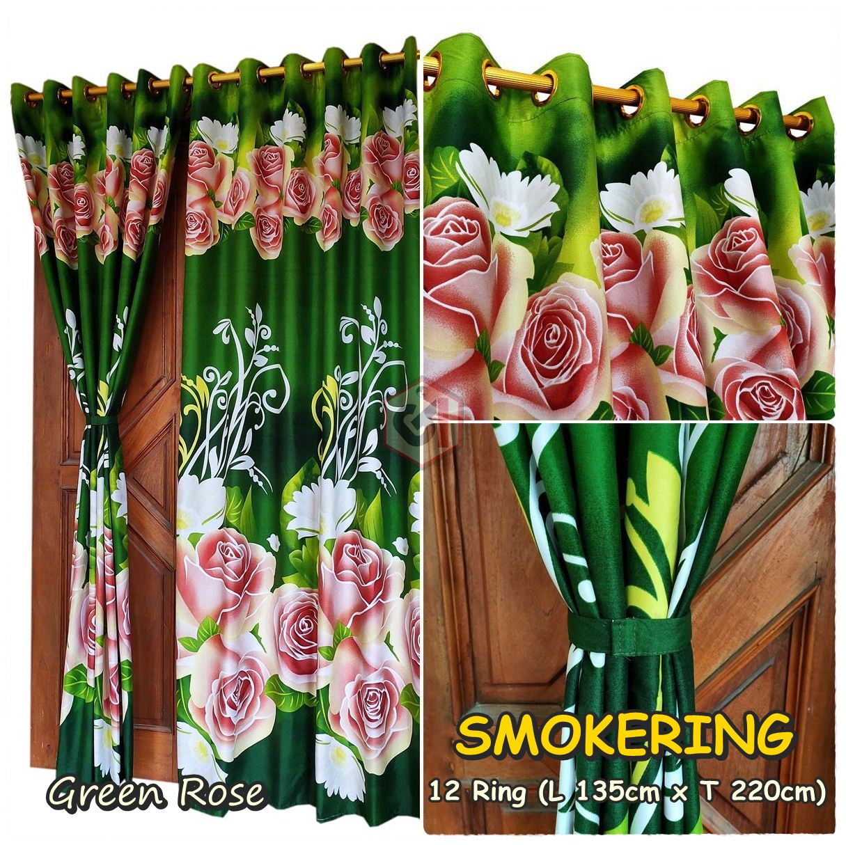 Gorden Tirai Korden Pintu Jendela Murah Model Hordeng Smokering 12 ...