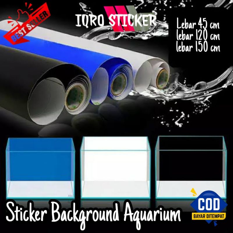 Sticker aquarium polos stiker background aquarium wallpaper akuarium ...