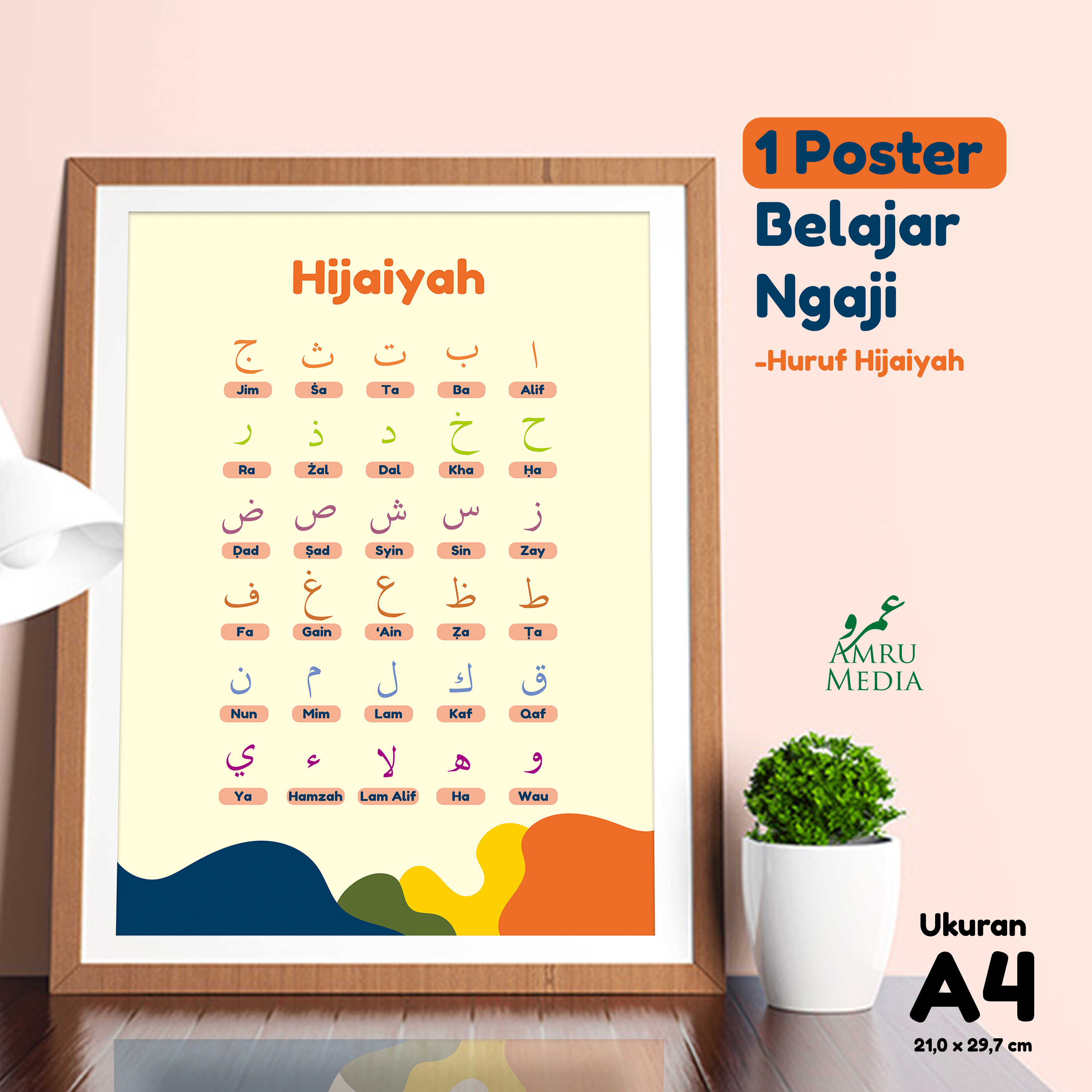 Poster Hijaiyah Harakat Fathah, Kasrah, Dhammah, Anak Mudah Belajar ...