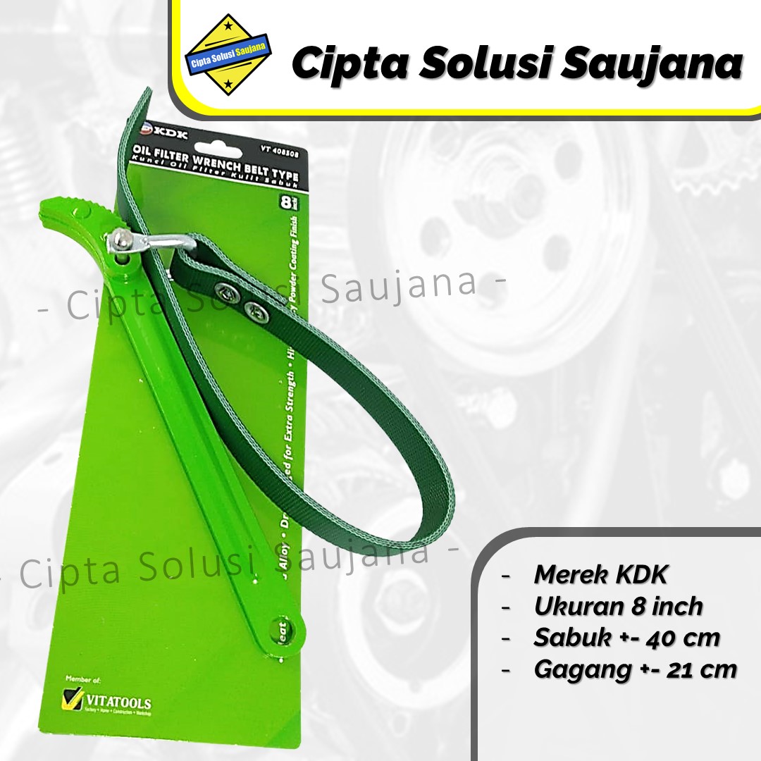KDK SABUK 8" KUNCI FILTER OLI MOBIL KUNCI FILTER SOLAR ALAT PEMBUKA ...