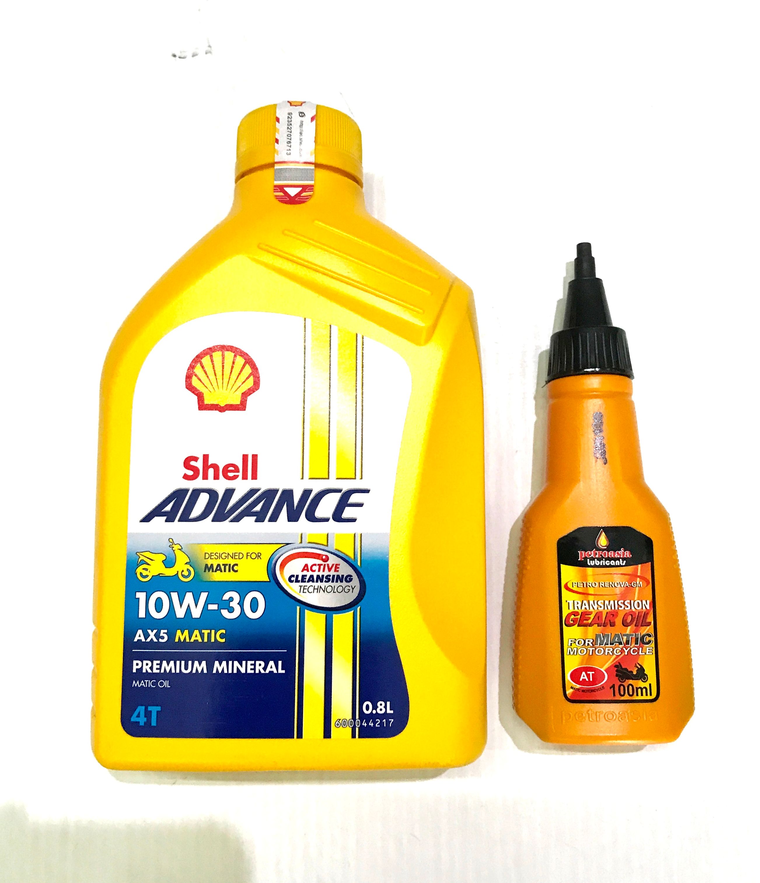 PAKET OLI SHELL ADVANCE SCOOTER MATIC 10W-30 800ML + OLI GIR GARDAN ...