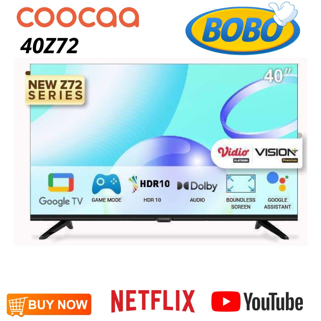 COOCAA LED TV 40Z72 SMART LED 40 inch Google TV-DIGITAL-Flicker Free ...