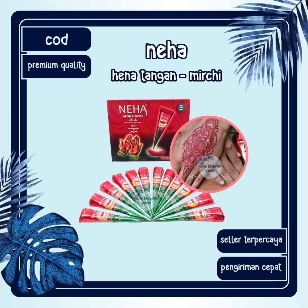 NEHA Paste | Henna Pacar Kuku Arab BPOM Halal Temporary Hand Painting ...