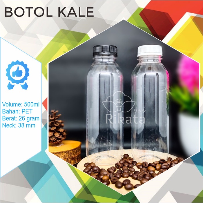 PAKET 10 PCS Botol kale 500ml ekonomis 30 gr / Botol plastik pet 500 ml ...