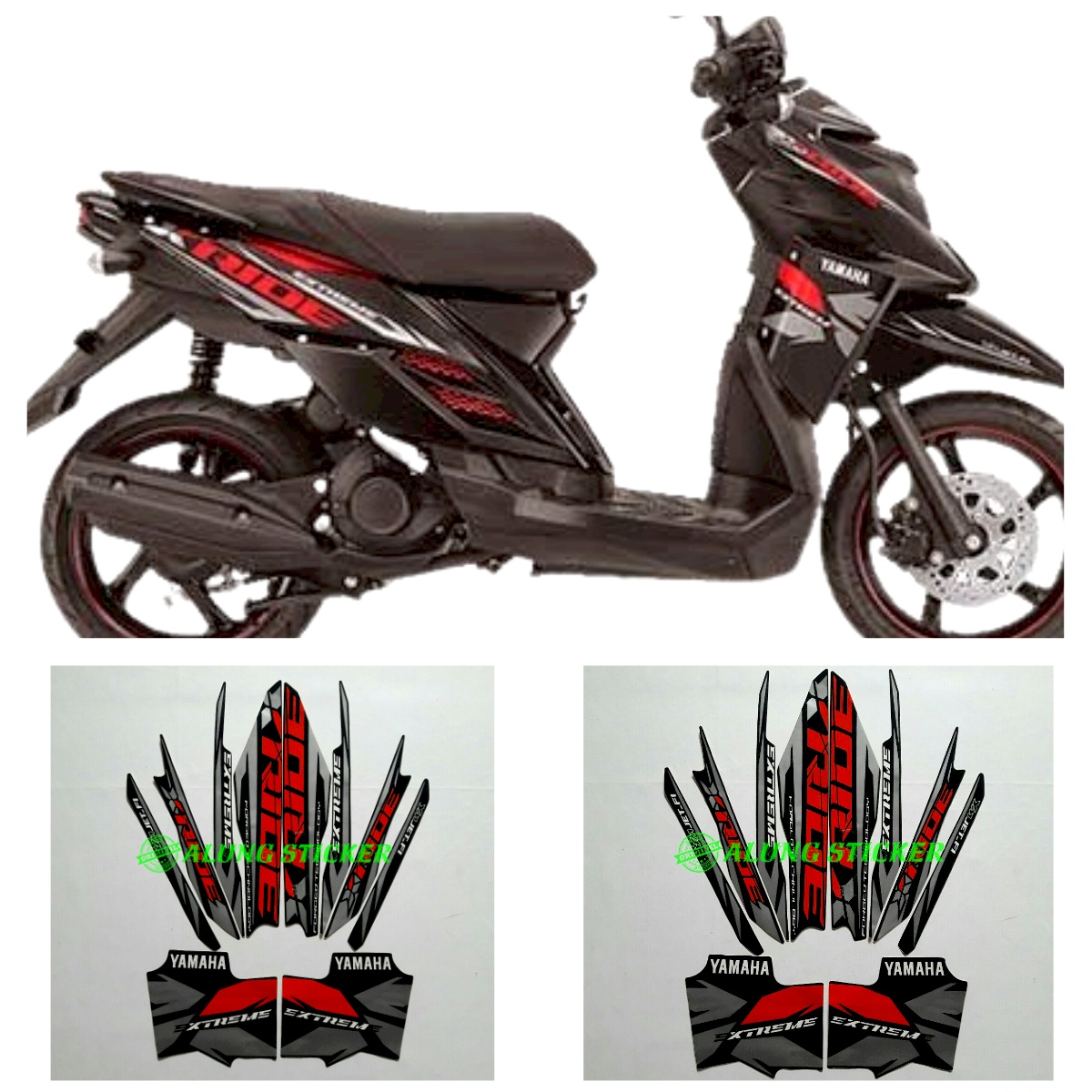 STIKER STRIPING LIS BODY MOTOR YAMAHA X RIDE XRIDE X-RIDE TAHUN 2015 ...