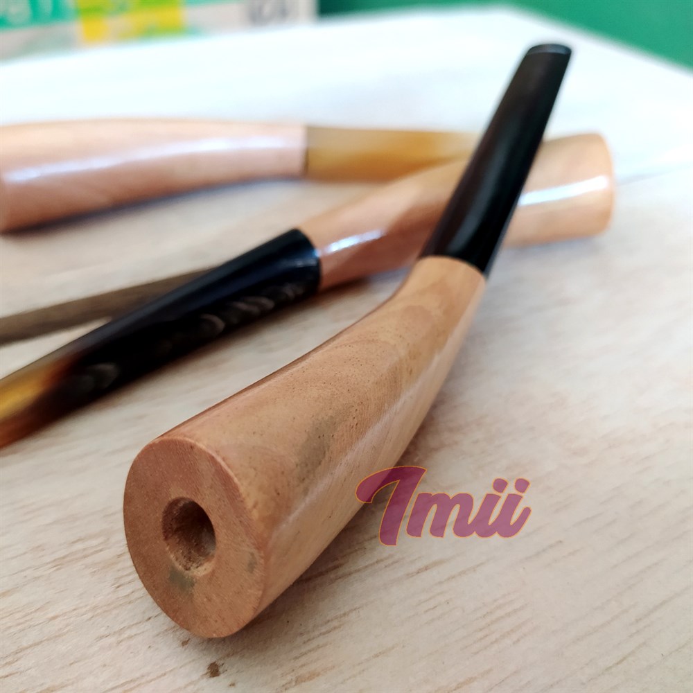 PIPA ROKOK KAYU SAWO ASLI / PIPA ROKOK KOMBINASI TANDUK DAN KAYU / PIPA ...