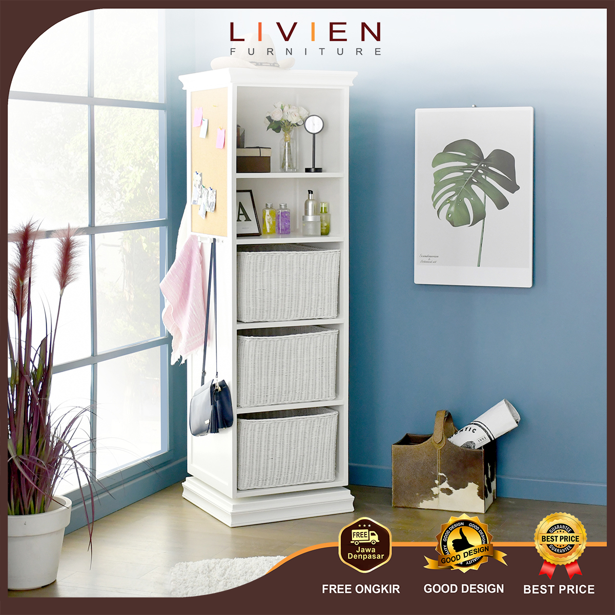 Lemari Rak Display, LIVIEN FURNITURE, Lemari Peyimpananan, Lemari ...