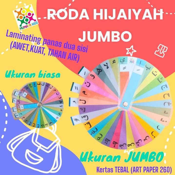 RODA PINTAR JUMBO RODA HURUF RODA HIJAIYAH RODA ANGKA UKURAN BESAR ...