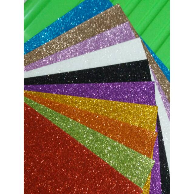 SPON GLITTER / FOAM GLItTER A4 PAPER GOMA EVA / Glitter Sheet Foam ...