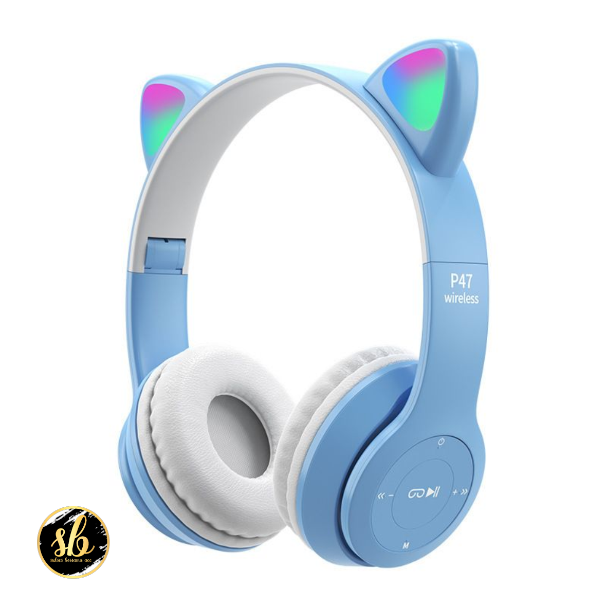 SBA CAT EARS HEADSET headphone Hf bando telinga kucing P47m LED BANDO ...