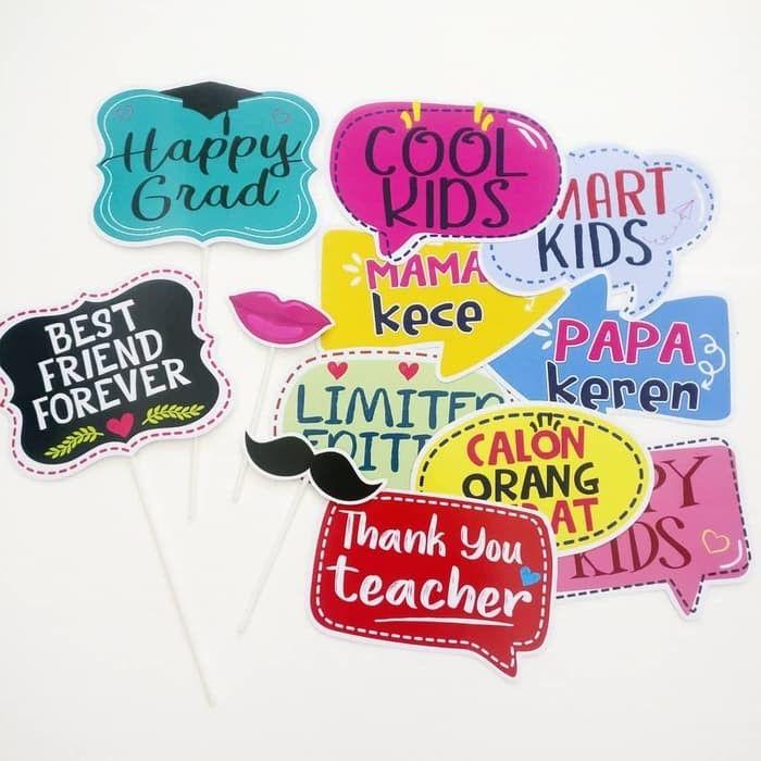 Photo Props Aksesoris Photobooth Properti foto (isi 10pcs) dekorasi ...