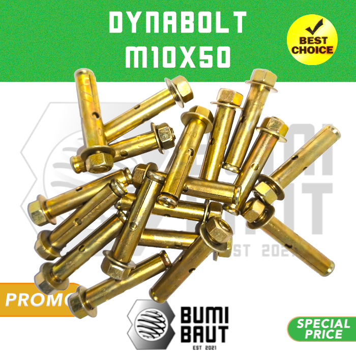 Dynabolt M10 x 50 Tipe 3717 Kuning (5CM) | Lazada Indonesia