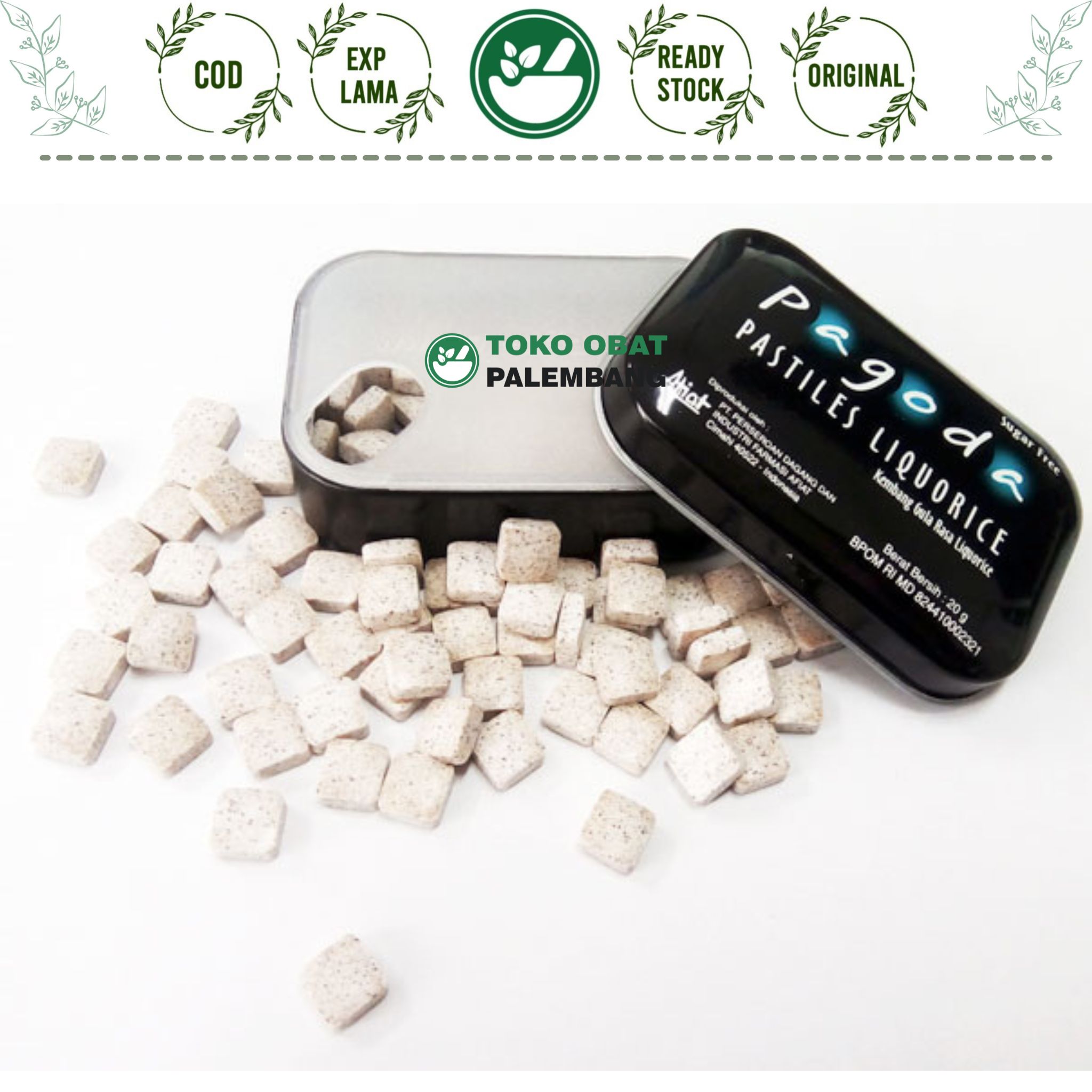 PAGODA PASTILES LIQUORICE SUGAR FREE PAGODA PERMEN PAGODA KAYU MANIS ...