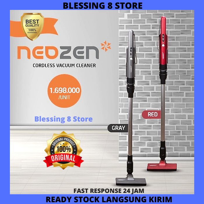 Neozen Cordless Vacuum Cleaner Neozen Cordless Gray Red Alat Penyedot ...