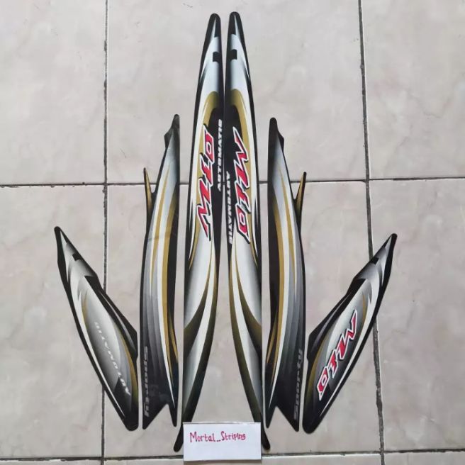 STICKER STRIPING LIS LES BODY MOTOR YAMAHA MIO SPORTY 2007 HITAM ...