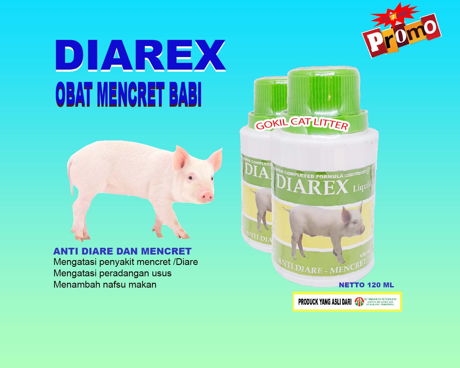 OBAT MENCRET BABIDIAREX BOTOL-OBAT DIARE BABI-PENGGEMUK BABI-120 ML ...